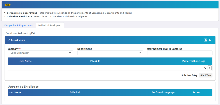Add Learning Path - Field Descriptions