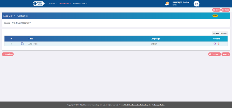 Publish Non-Certificate Courses